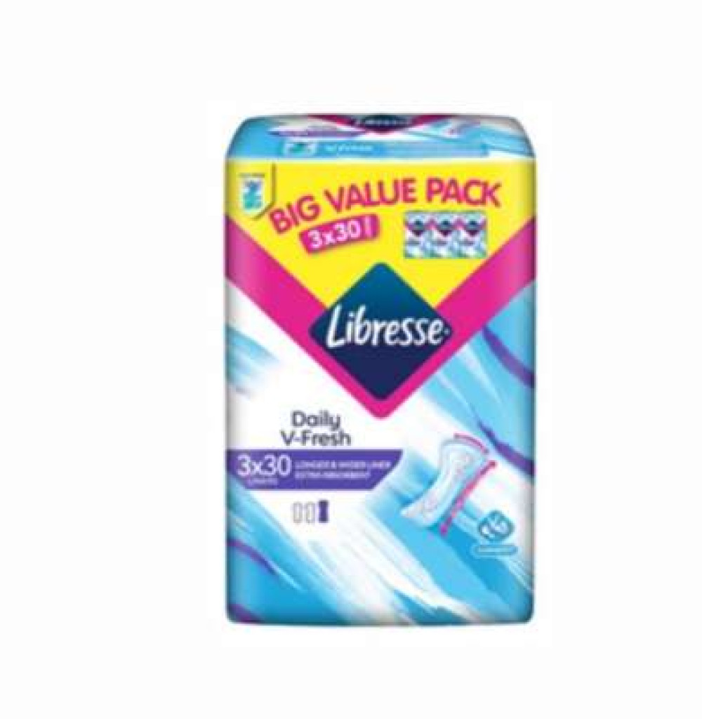 LIBRESSE LONG WING SLIM P.LINER 30S*3